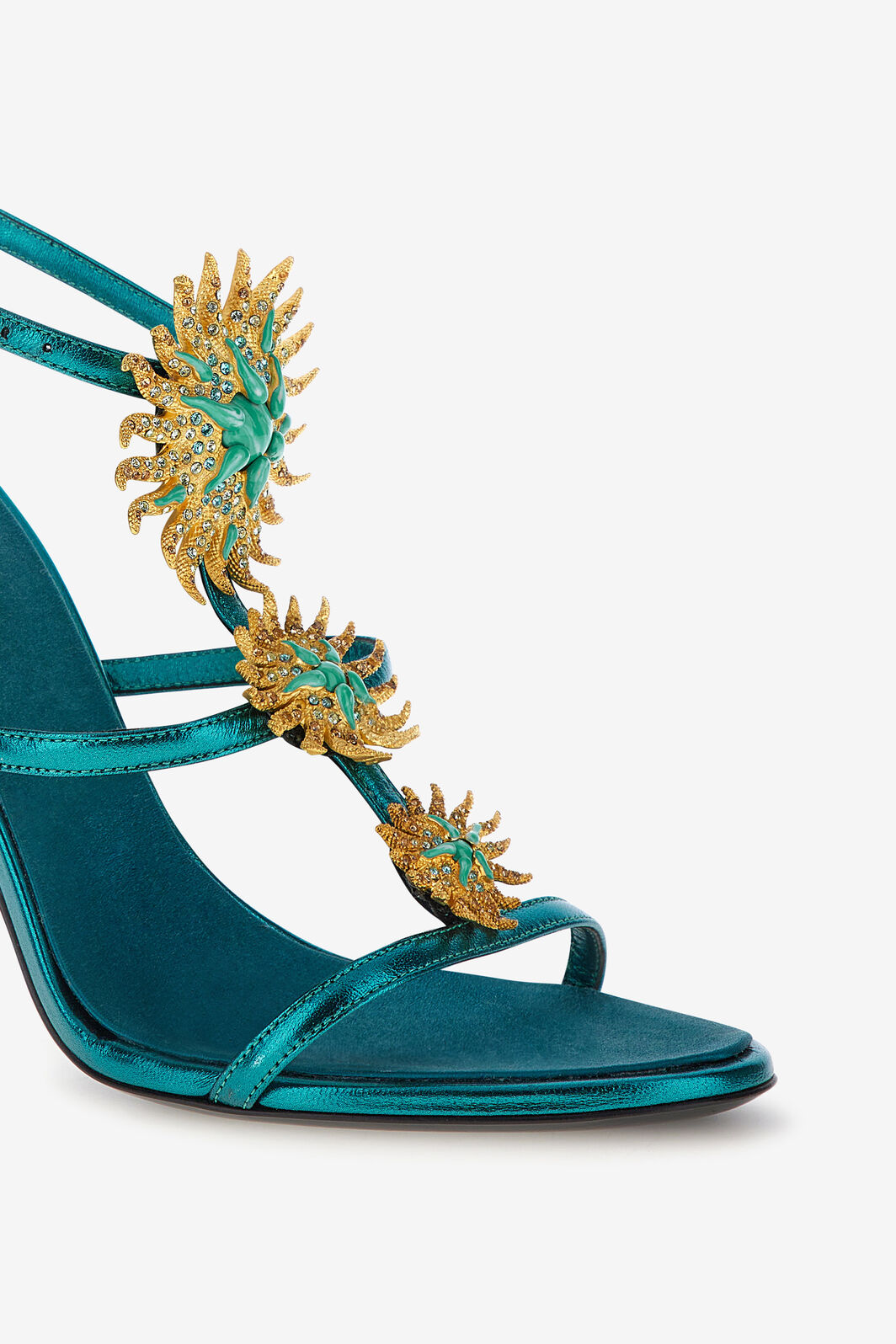 Jewel sandal in Light blue for Women | Roberto Cavalli®